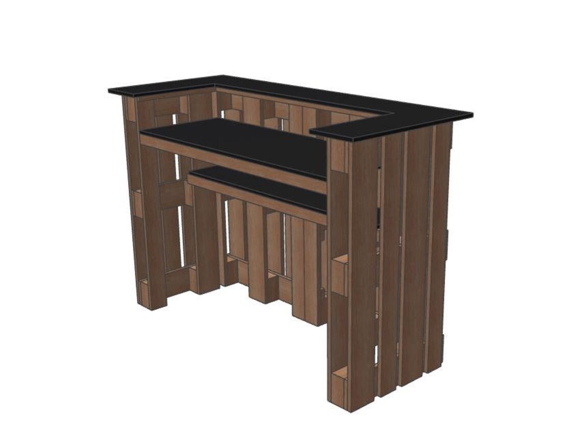 DIY Euro Pallet Bar Plans, Outdoor Bar Blueprint, Backyard Patio PDF ...