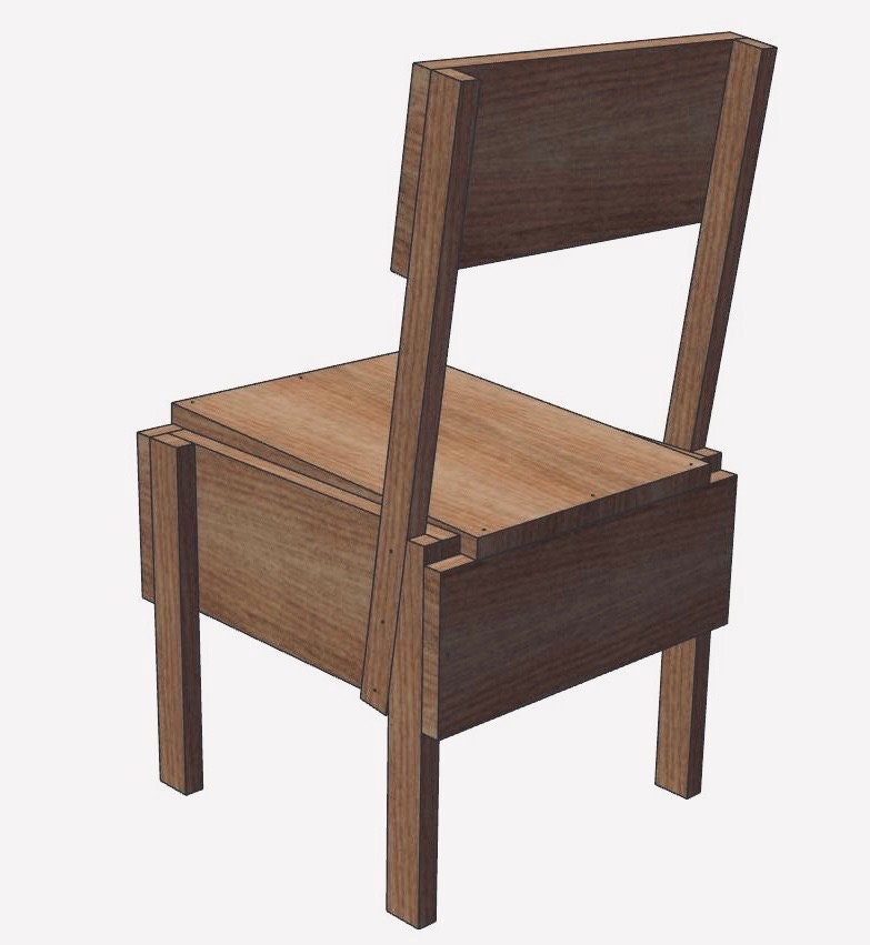 Plywood Chair Blueprint With Metric and Imperial Measurements - Etsy