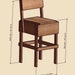 Wooden Bar Stool Plans DIY Bar Chair Blueprint - Etsy