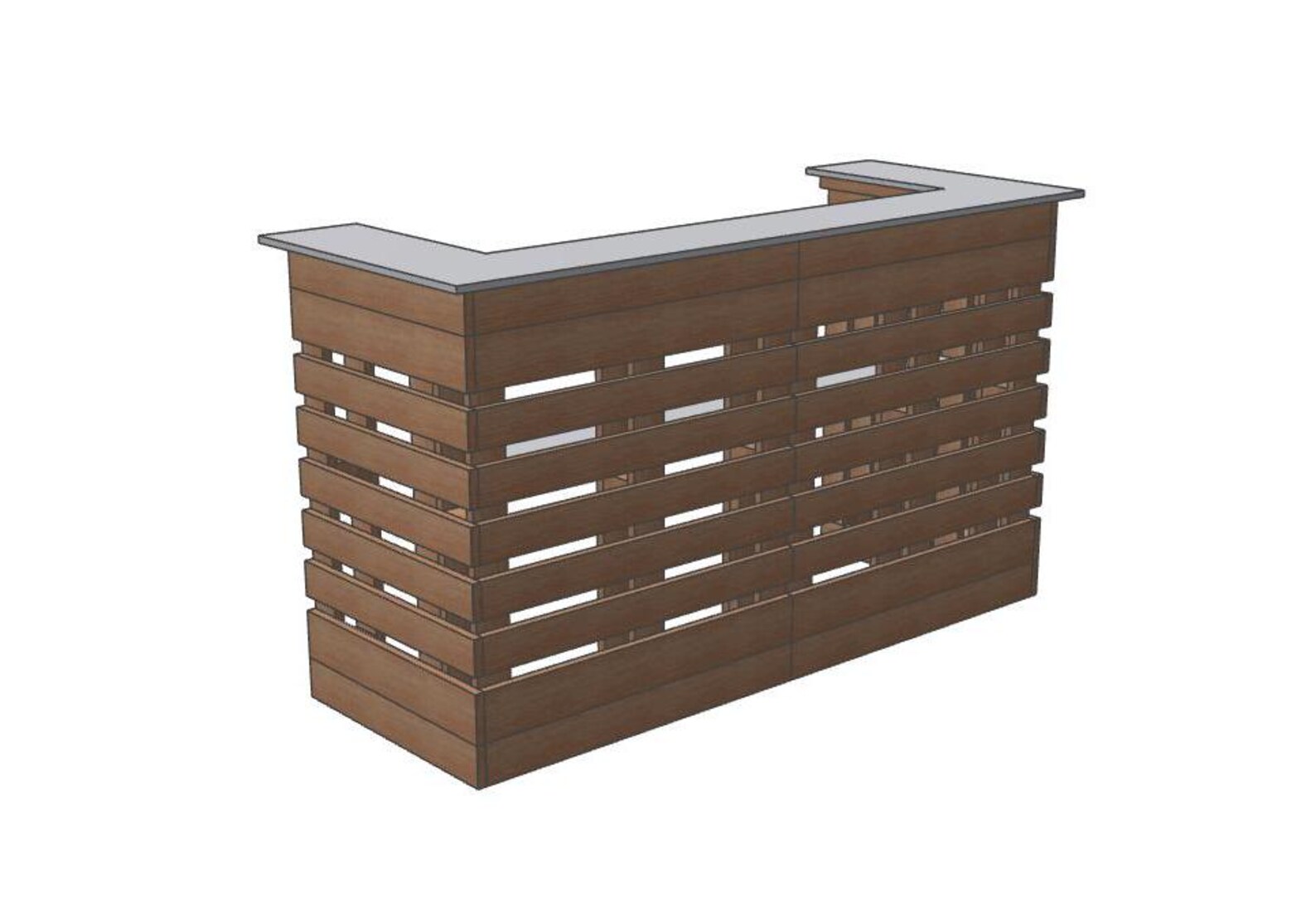 48x40 Inch Pallet Bar PDF Blueprints – DIY Bar Plans for Outdoor Design ...