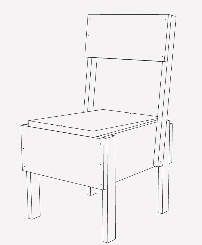Plywood Chair Blueprint With Metric and Imperial Measurements - Etsy