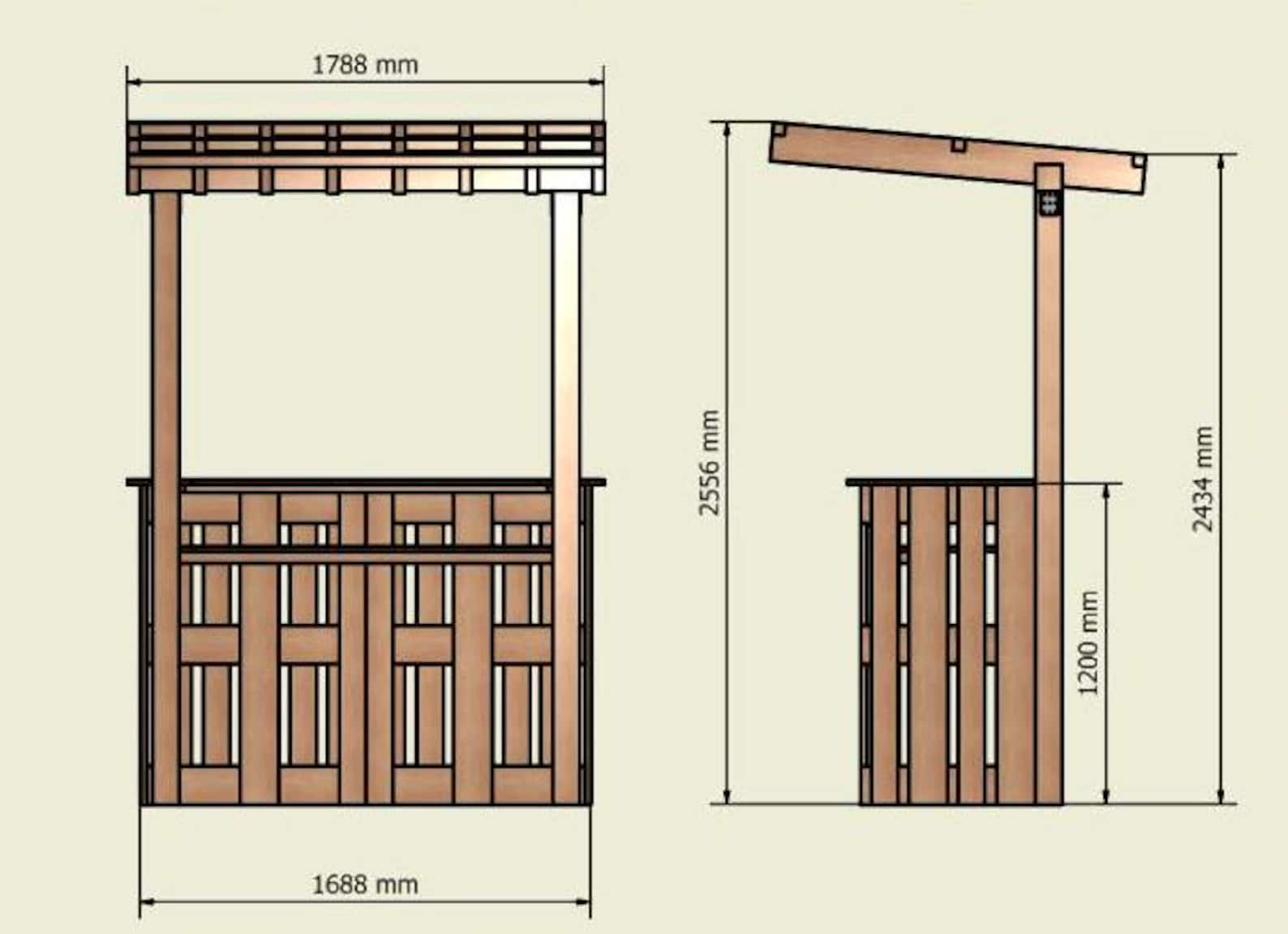 DIY Outdoor Euro Pallet Bar Blueprints, PDF Download - Etsy
