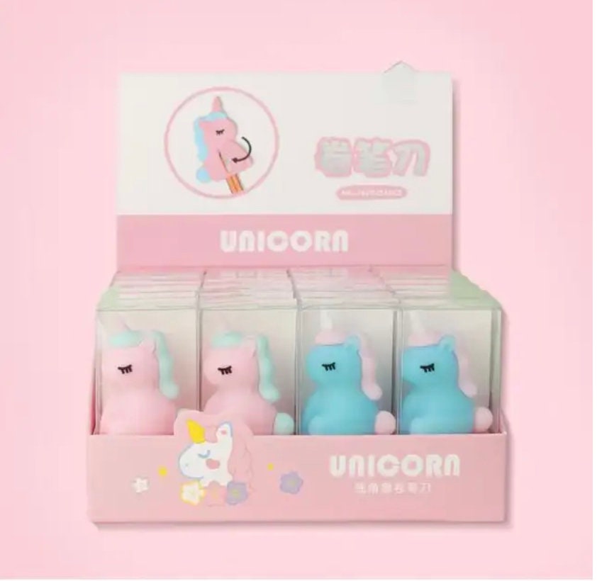 Kawaii Unicorn Pencil Sharpeners Cute Pastel Handheld Sharpeners for ...