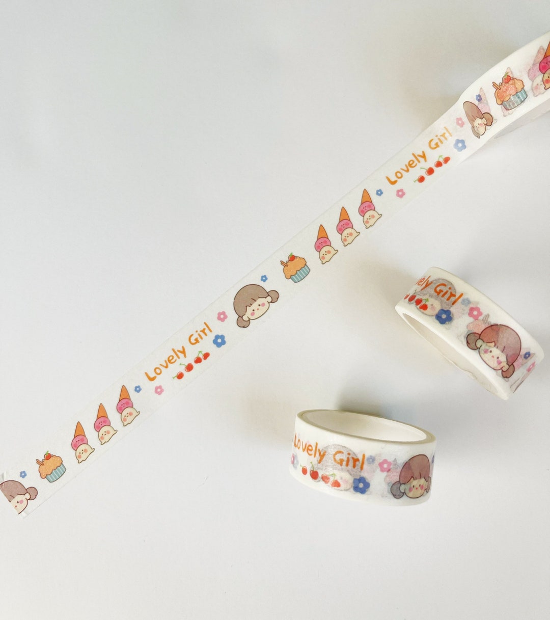 Little Kawaii Girl Washi Tape - Cute Anime Girl Decorative Tape for ...