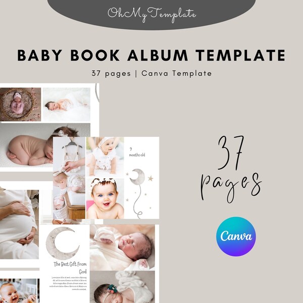 Baby Album Template - Etsy