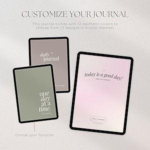 Minimal Digital Journal, iPad Journal, Self Care Journal, Daily ...