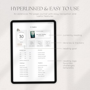 Expanded Digital Reading Journal, Digital Book Planner for iPad Android ...