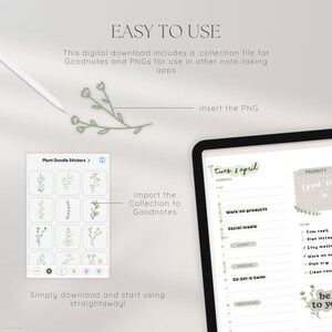 Plant Digital Stickers, Boho Nature Stickers for Digital Planner, PNG ...