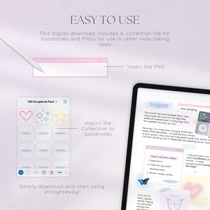 Y2K Aesthetic Digital Journal Kit, Pastel 2000s Aesthetic Stickers for ...