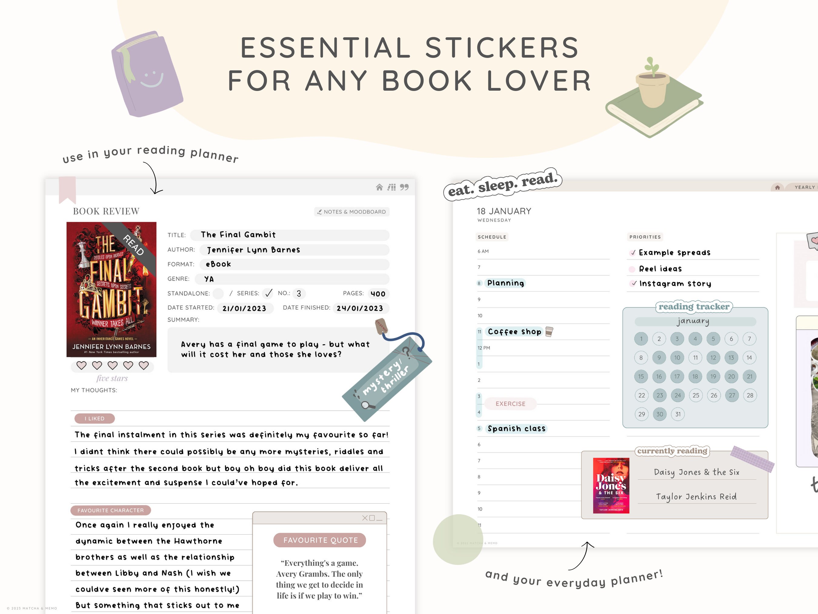 Digital Reading Stickers Book Lover Stickers Goodnotes - Etsy