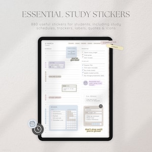 Digital Student Stickers, Stickers for Studying, Goodnotes School ...