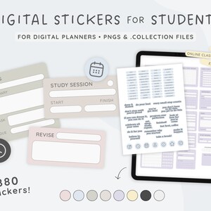 Digital Student Stickers Stickers for Studying Goodnotes - Etsy