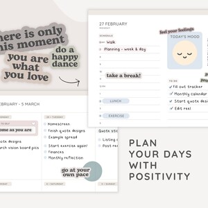 Happy Mindset Digital Stickers, Positive Digital Planner Stickers ...