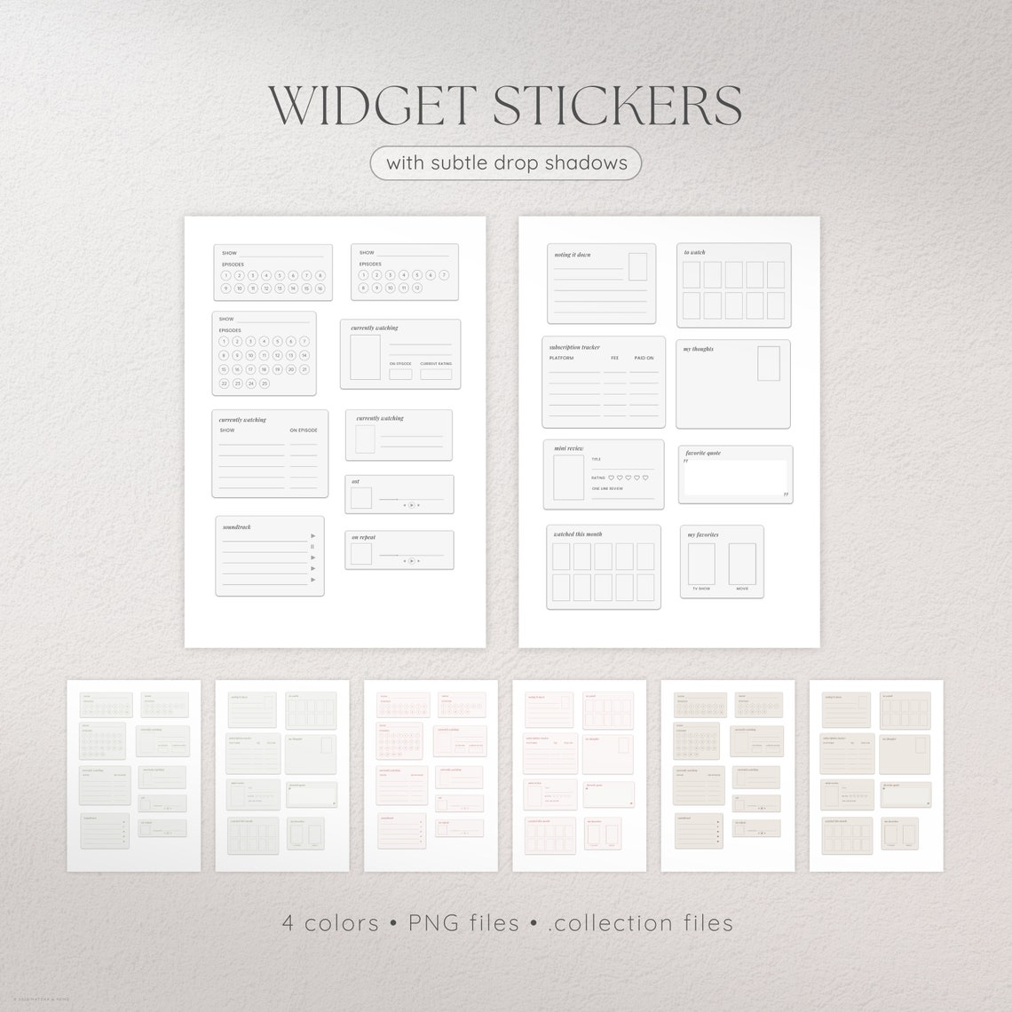 Digital Movie and TV Stickers, Goodnotes Stickers, Digital Planner ...