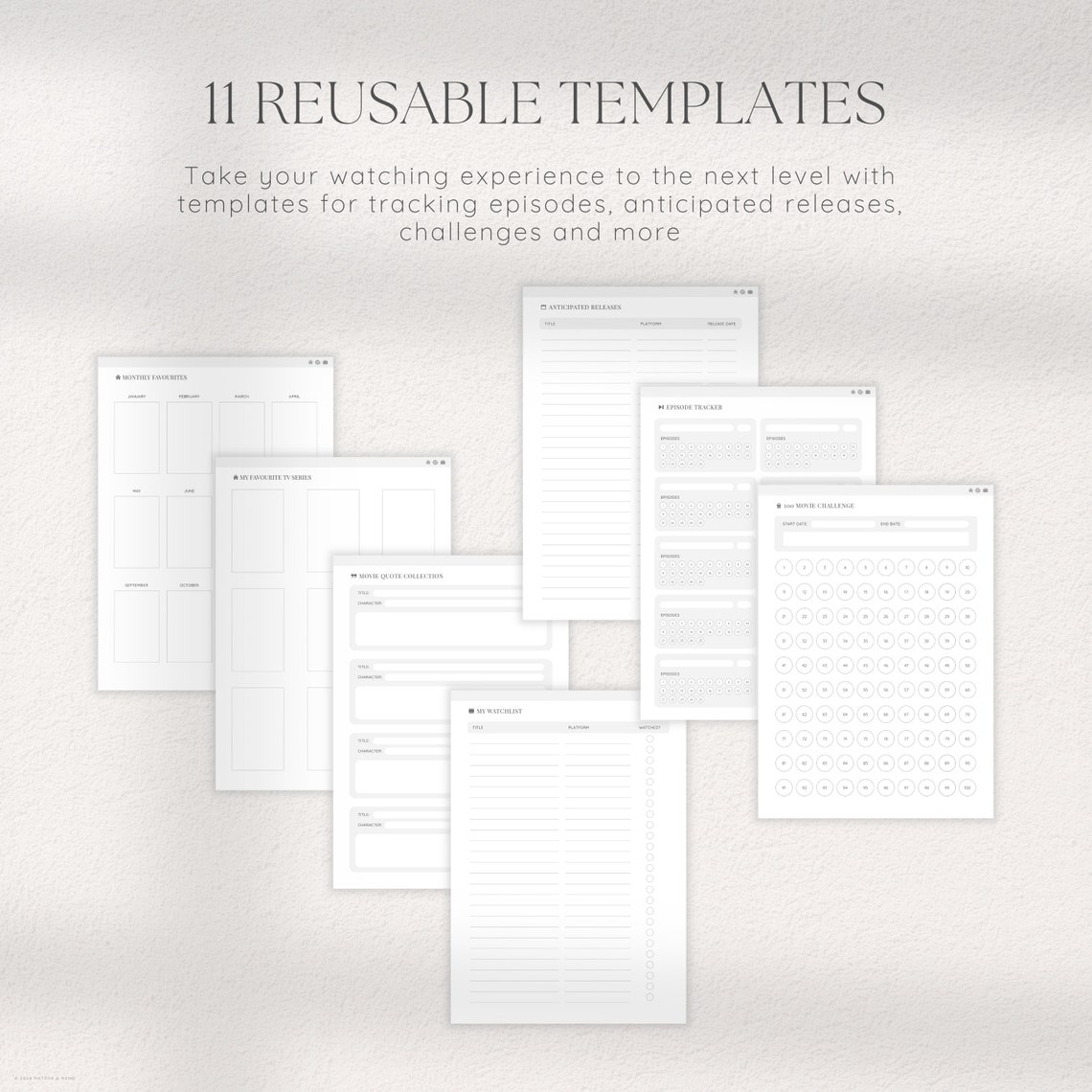 Digital Movies & Series Journal, Digital Movie TV Show Planner, Movie ...
