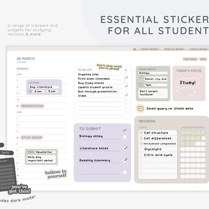 Digital Student Stickers Stickers for Studying Goodnotes - Etsy