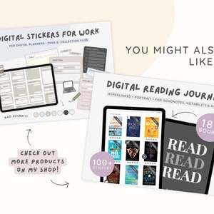 Digital Reading Stickers, Book Lover Stickers, Goodnotes Stickers ...