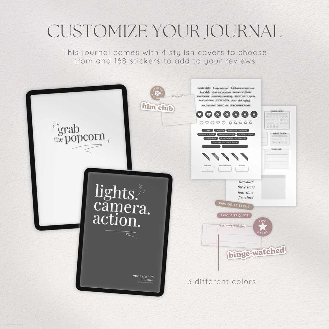 Digital Movies & Series Journal, Digital Movie TV Show Planner, Movie ...