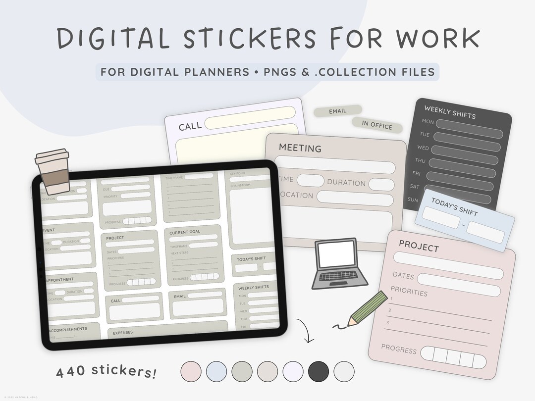 Work Digital Stickers Office Professional Stickers Goodnotes - Etsy