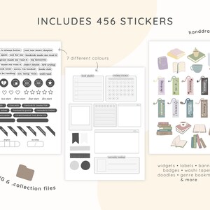 Digital Reading Stickers, Book Lover Stickers, Goodnotes Stickers ...