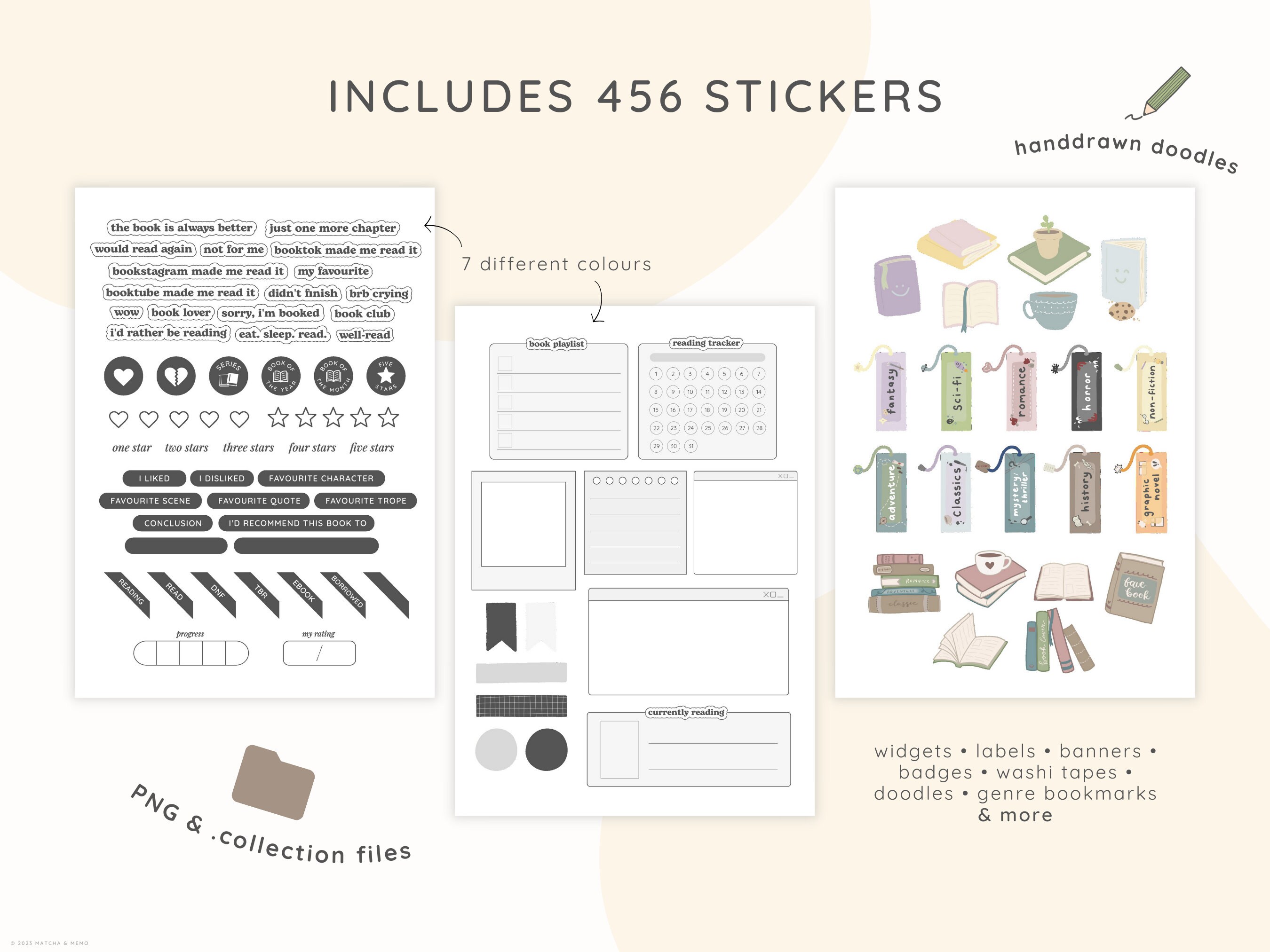 Digital Reading Stickers Book Lover Stickers Goodnotes - Etsy