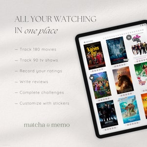 Digital Movies & Series Journal, Digital Movie TV Show Planner, Movie ...