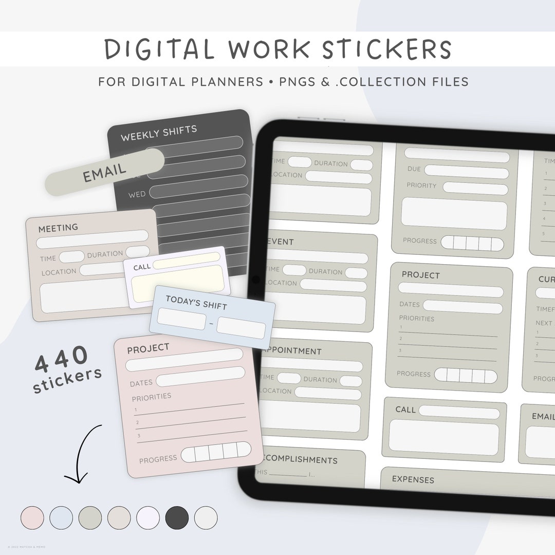 Work Digital Stickers, Office Professional Stickers, Goodnotes Stickers ...