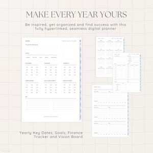 Undated Digital Planner - Blue Seashore Version | Daily, Weekly ...