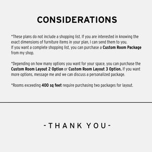 Custom Room Layout Options Interior Design E-design Virtual Interior ...