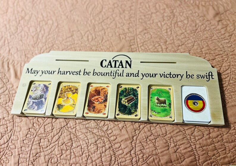 Catan Card Tray – Handcrafted Wooden Organizer for Catan Cards - Etsy