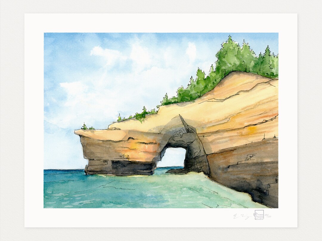 Lover's Leap Arch, Watercolor Art Print by Elizabeth Manning, Limited Edition, 11x14in - Etsy