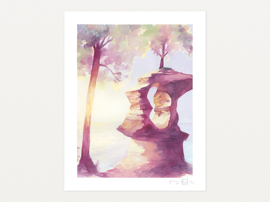 Evening Light, Watercolor Art Print by Elizabeth Manning, Limited ...