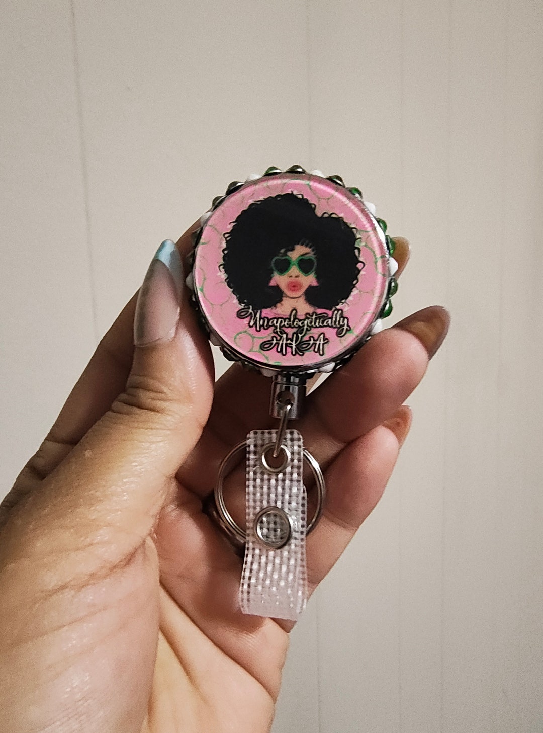 Bling Alpha Kappa Alpha Badge Reel - Etsy