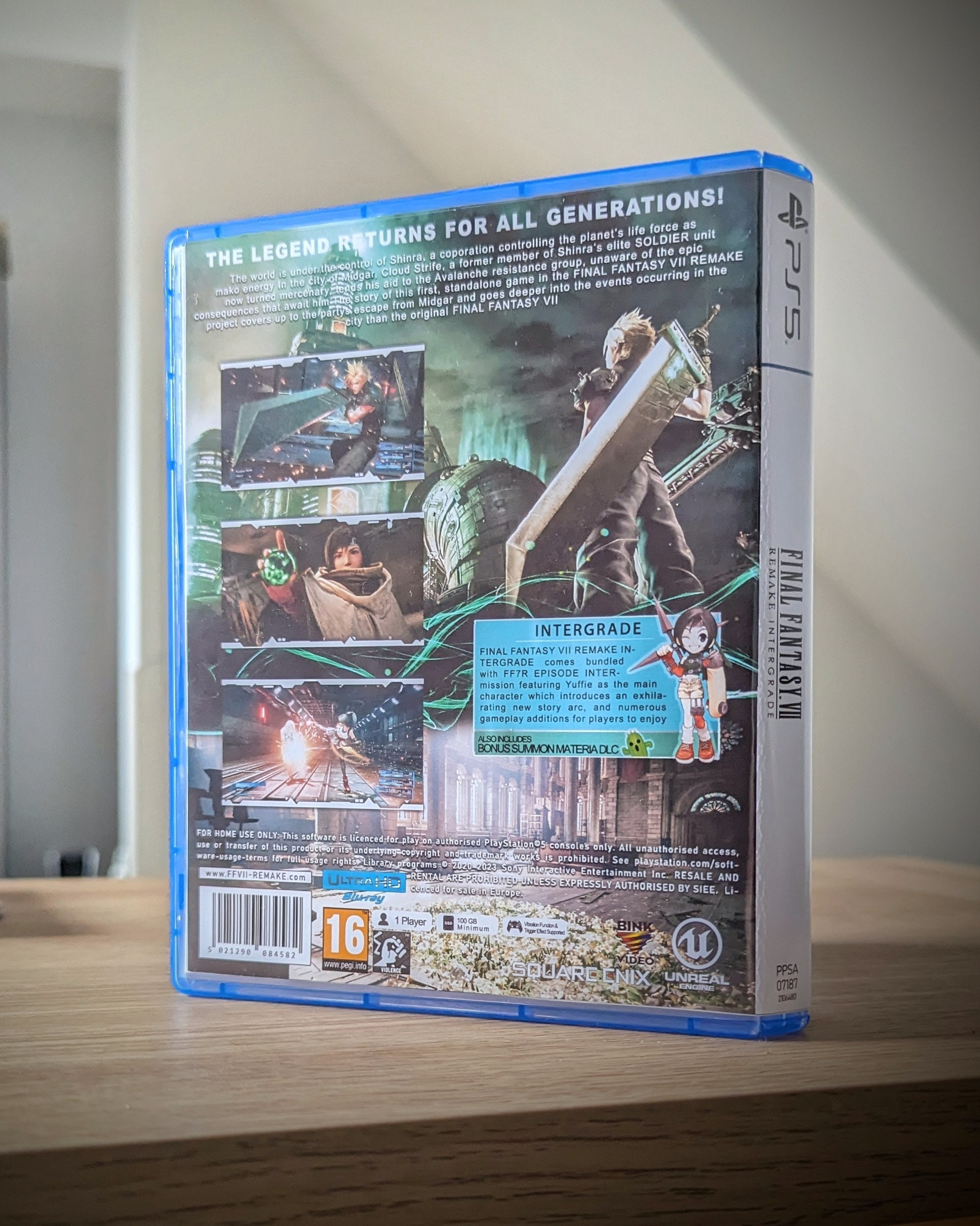 Final Fantasy VII Remake Intergrade Custom PS5 Game Cover Art High ...