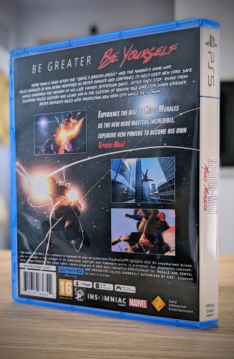Custom Spider-man Miles Morales PS5 Box Art - Unique Design for Your ...