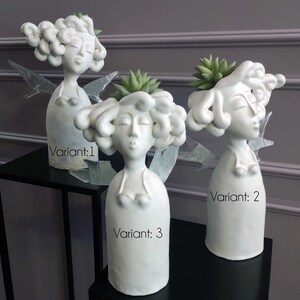 Ceramic Angel, Ceramic Sculpture, Angel Face Planter Pot, Ceramic Angel ...