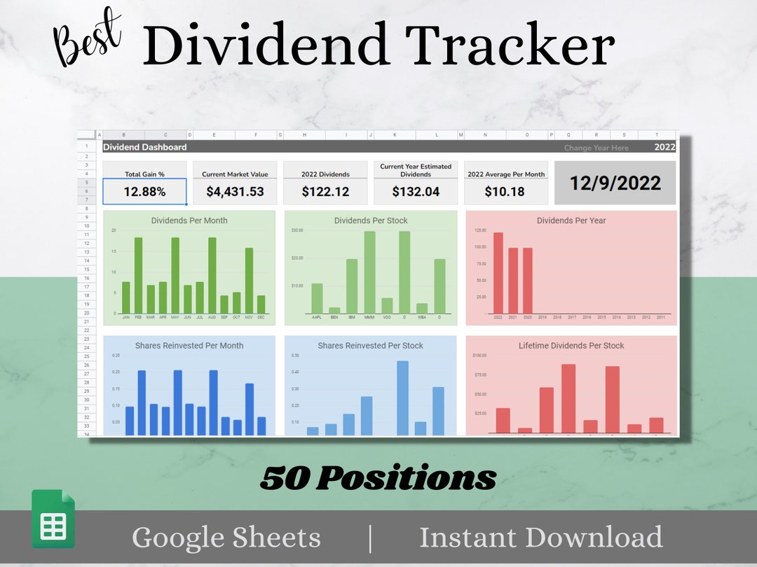 Best Dividend Tracker 50 Positions Multiple Accounts - Etsy