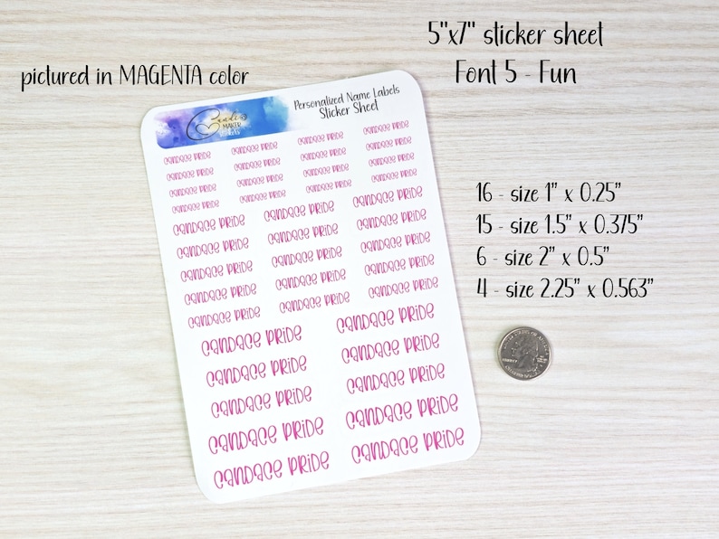 Back to School, Personalized Name Label Stickers | 5x7 Matte Vinyl ...