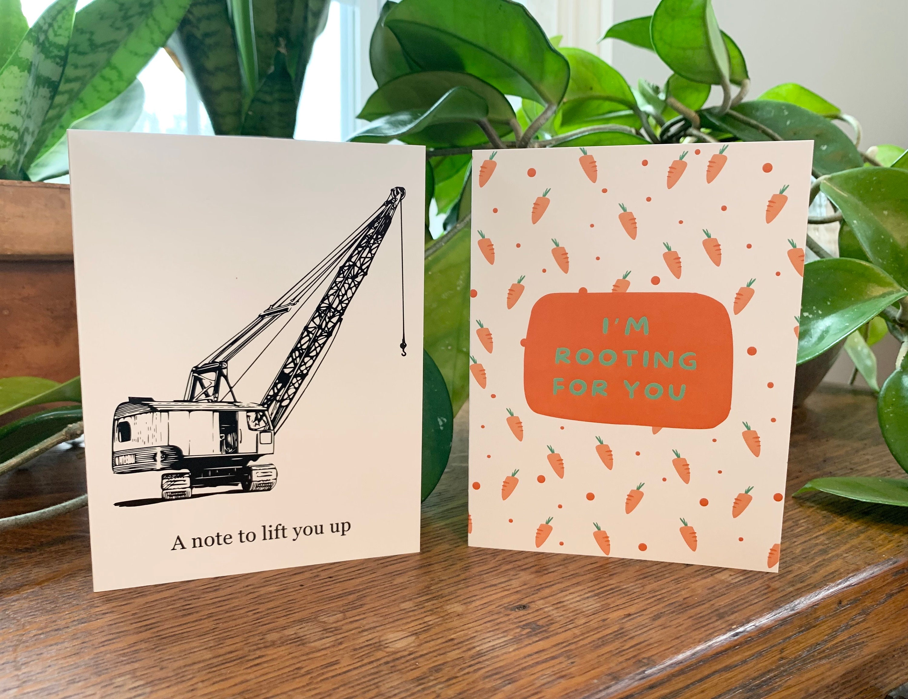 Rooting for You Note Card Carrot Note Card - Etsy