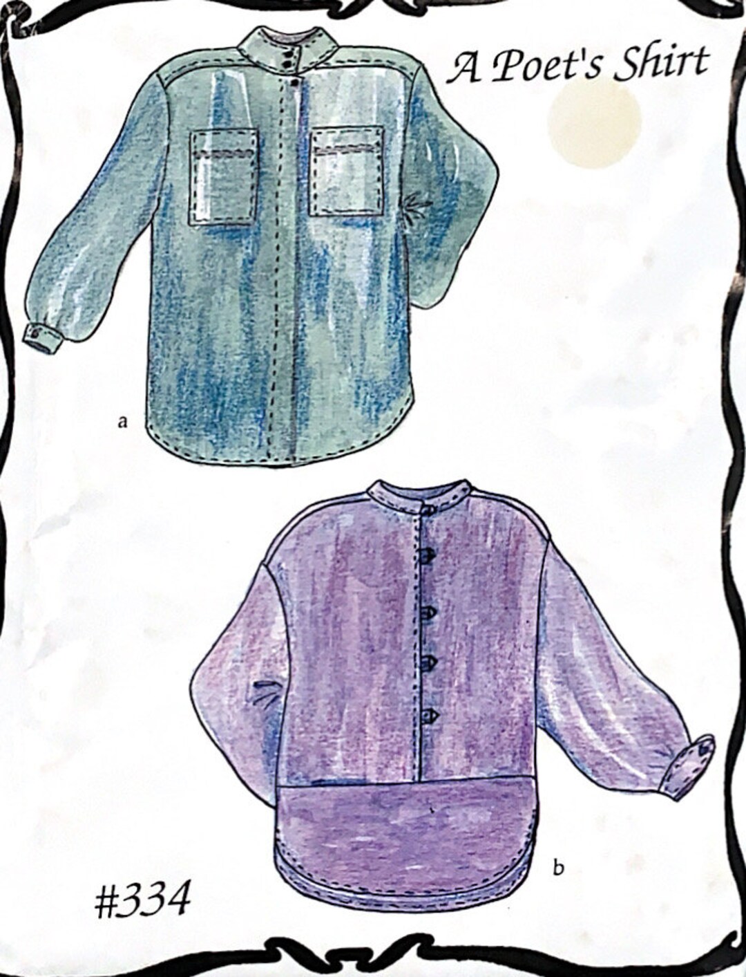 Poets Shirt Sewing Pattern - Etsy
