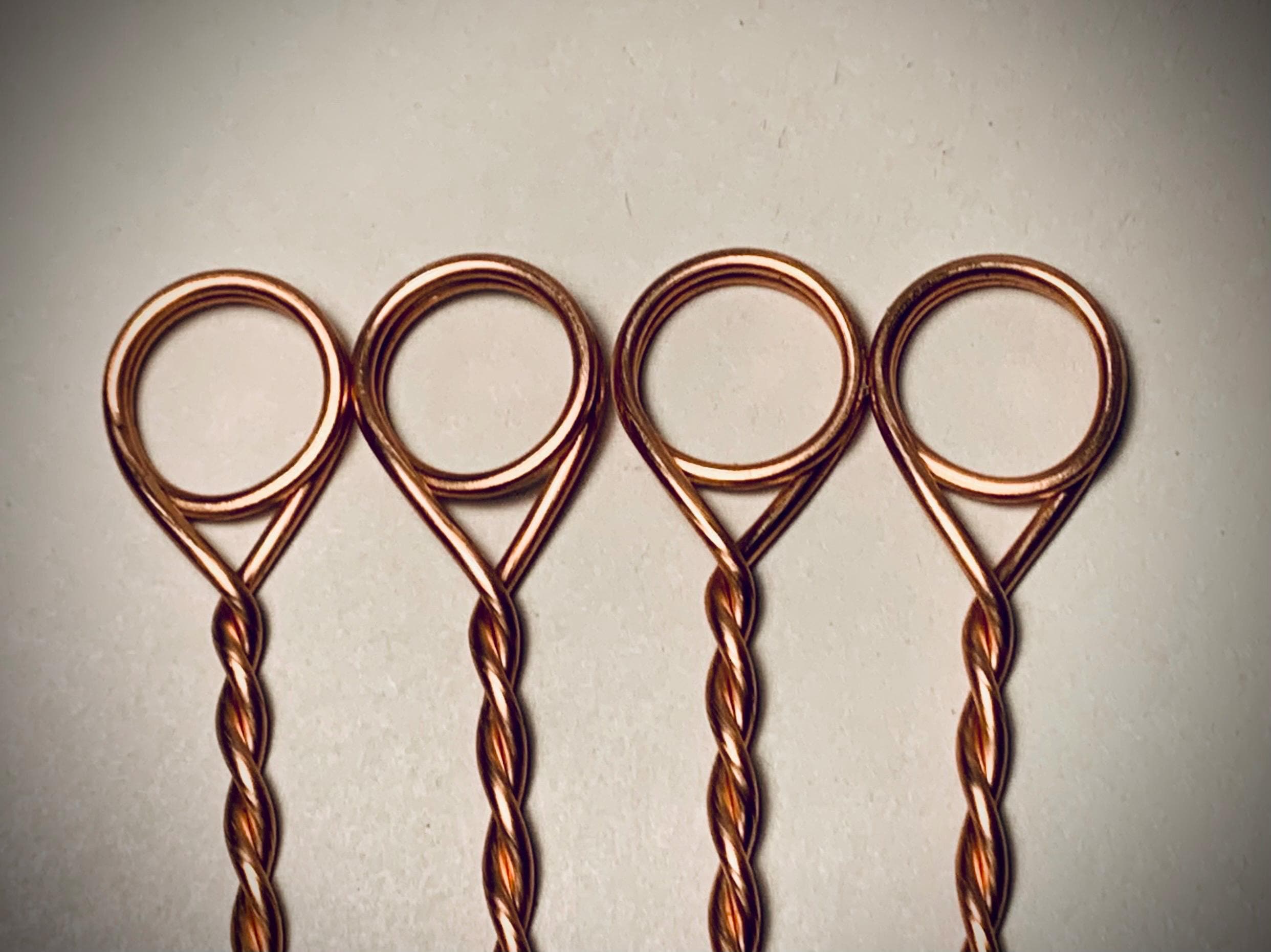 Twisted Copper Stakes, Electroculture, 12ga Pure Solid Metal, Multible ...