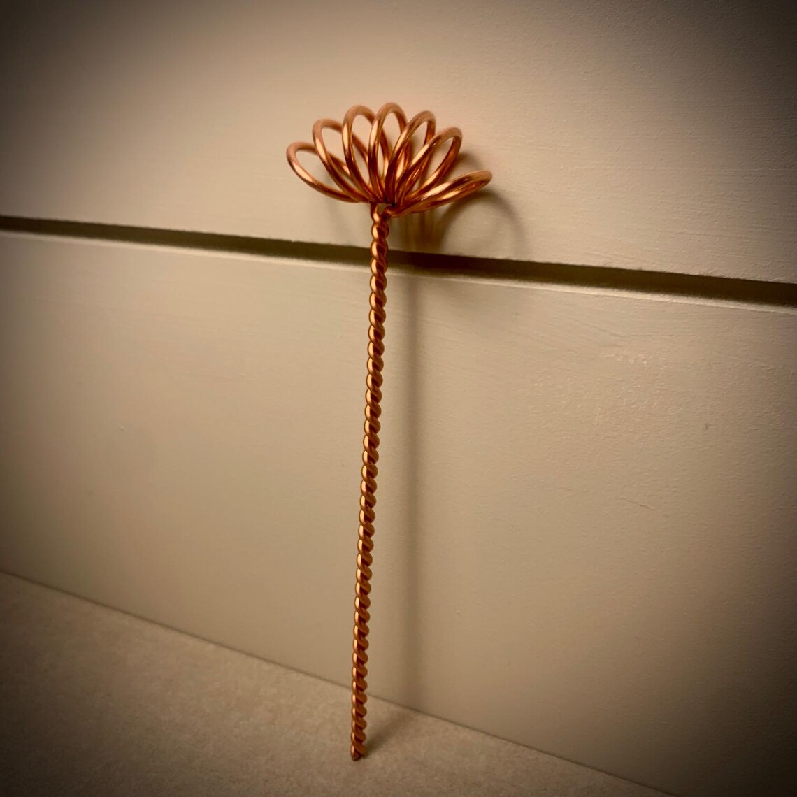 Flare Head Twisted Copper Stakes, Electroculture, 12ga Pure Solid Metal ...