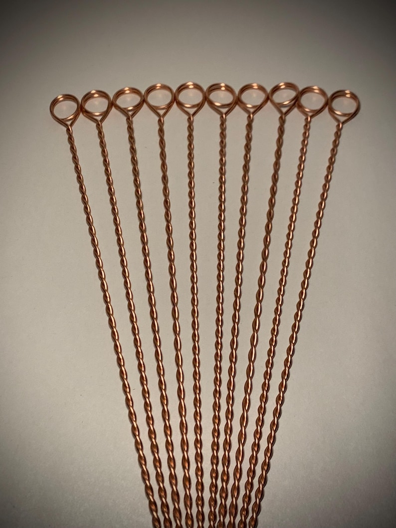 Twisted Copper Stakes, Electroculture, 12ga Pure Solid Metal, Multible ...