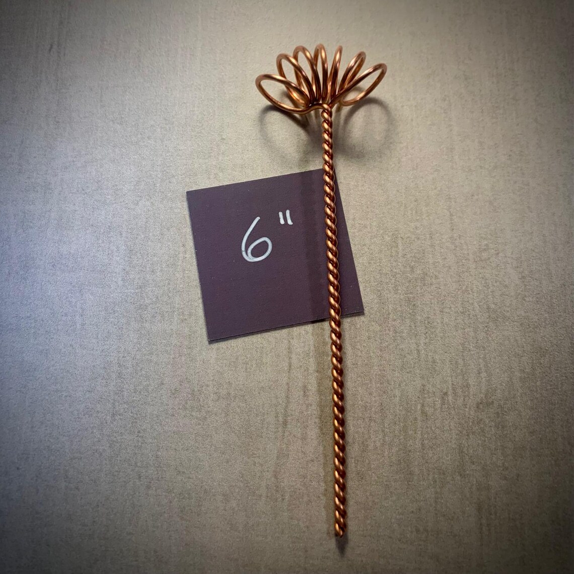 Flare Head Twisted Copper Stakes, Electroculture, 12ga Pure Solid Metal ...