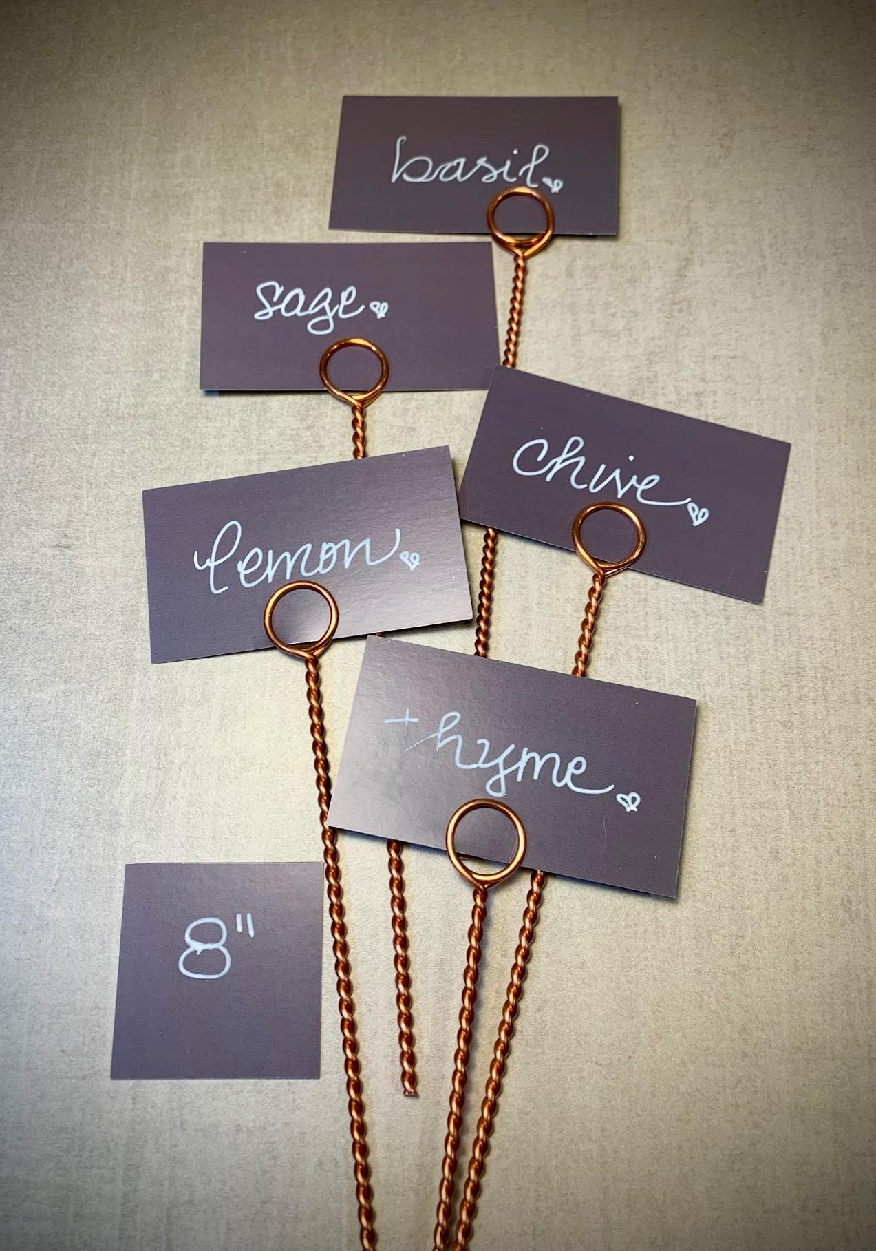 Plant Tags, Twisted Copper Stakes, 12ga Pure Solid Metal, Lables ...