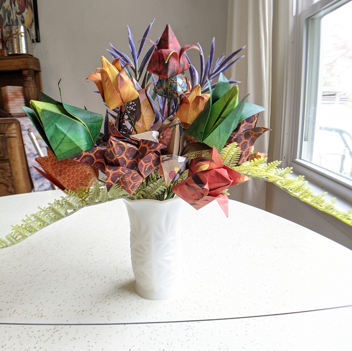 Colorful Origami Paper Flower Arrangement - Etsy