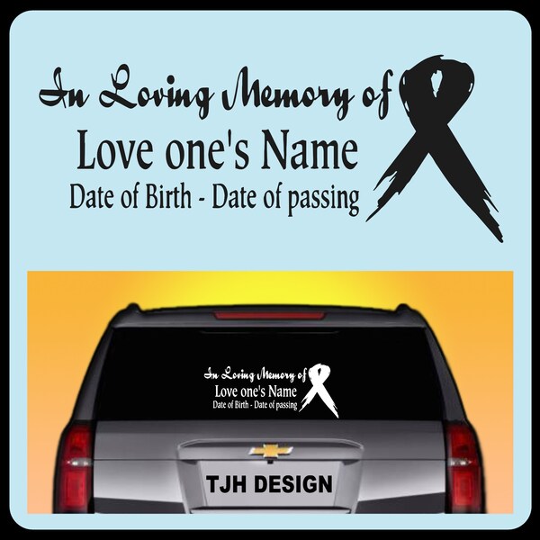 In Loving Memory Car Decal - Etsy
