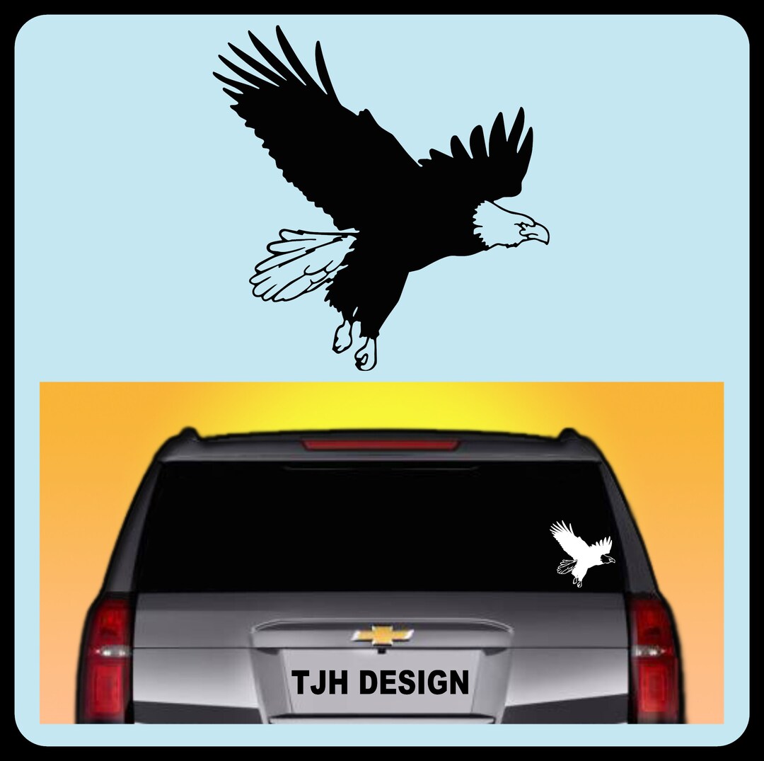 Flying Eagle Vinyl Decal, Car Decal, Sticker, 21 Colors, Always FREE ...