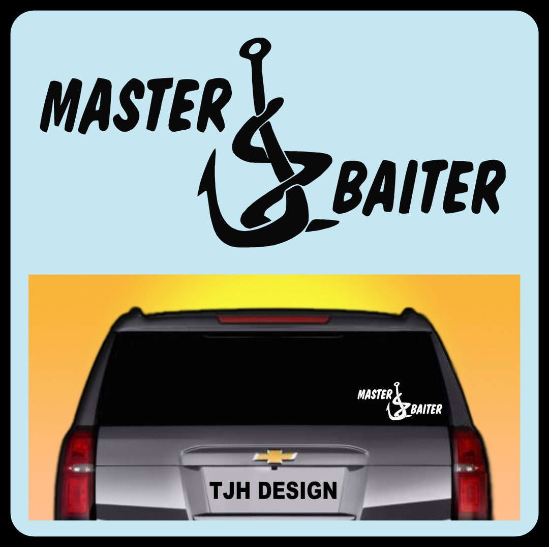Master Baiter Vinyl Decal, Car Decal, Sticker, 21 Colors, Always FREE ...