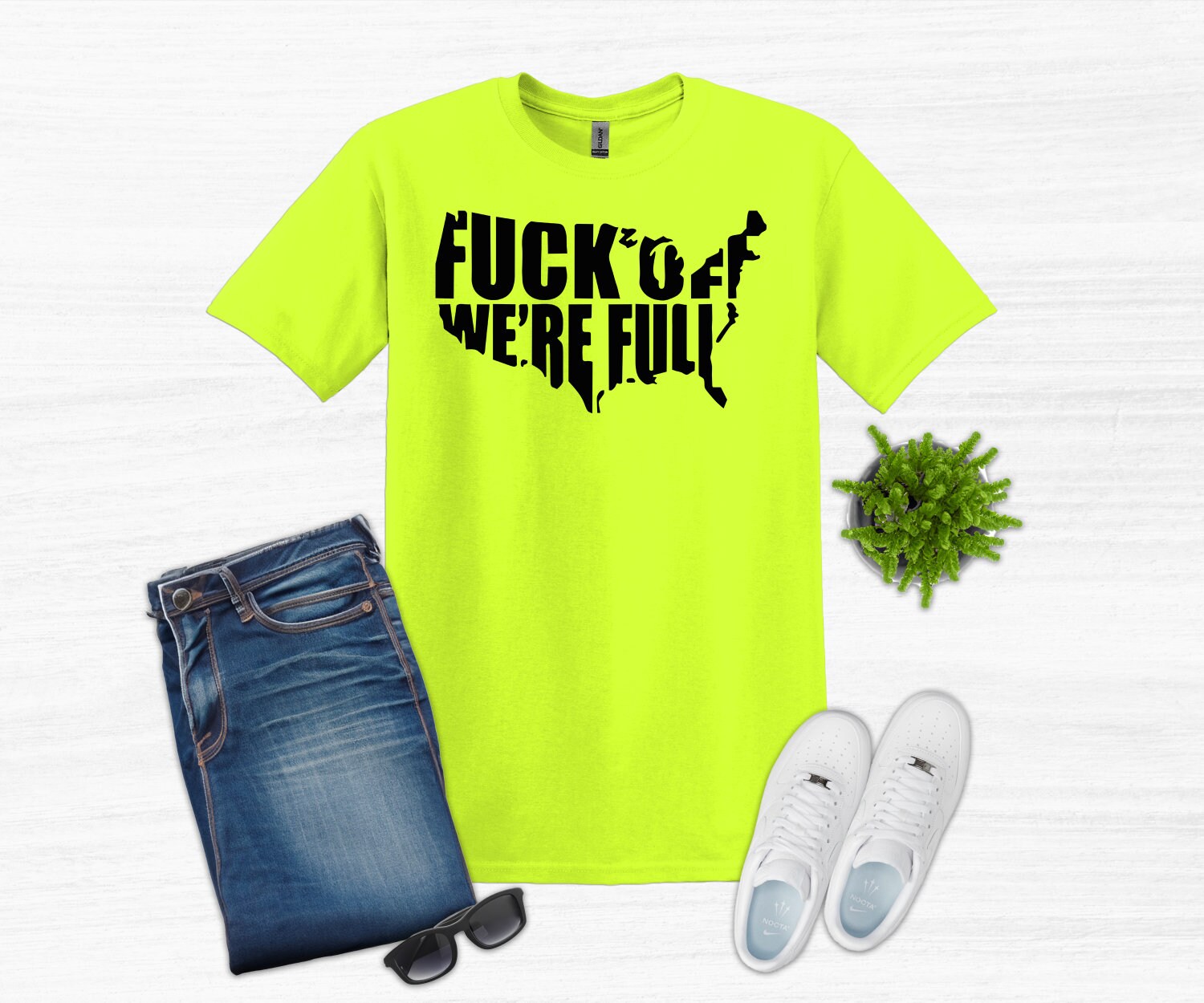 Fuck off We're Full Unisex Tee T-shirt - Always Free Shipping XS S M L ...